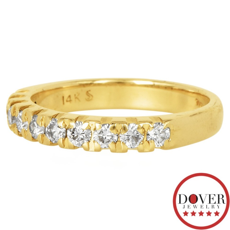 Shane Co. Diamond 14K Gold Round Semi Eternity Band Ring 3.3 Gr NR | eBay