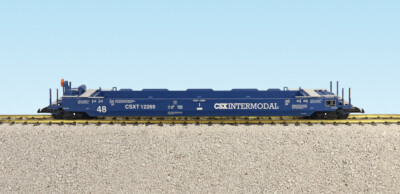 USA TRAINS INTERMODAL FLAT CAR NO CONTAINERS - R17128 CSX Blue | eBay