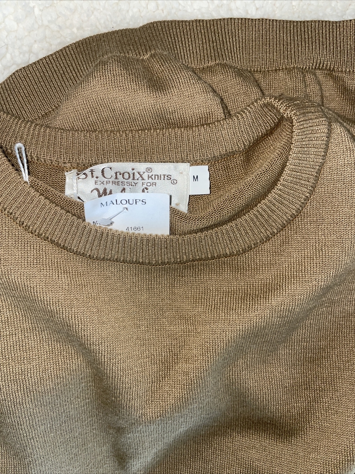 St. Croix Men's Brown Tone Sweaters Cotton/Polyester Blends Long Sleeve ...
