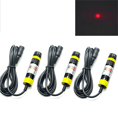 3pcs Adjustable focus 650nm 200mw 5V Red Dot Laser Locator Module Diode ...
