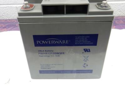 Powerware PWHR12120W3FR 12V 120W 30Ah Backup USP AGM High Rate Battery ...