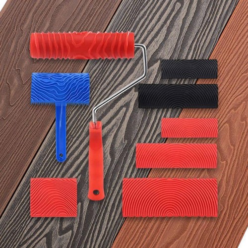 8 Pieces Wood Graining Tool Set for Cabinet Art Paint Decoration Fence ...