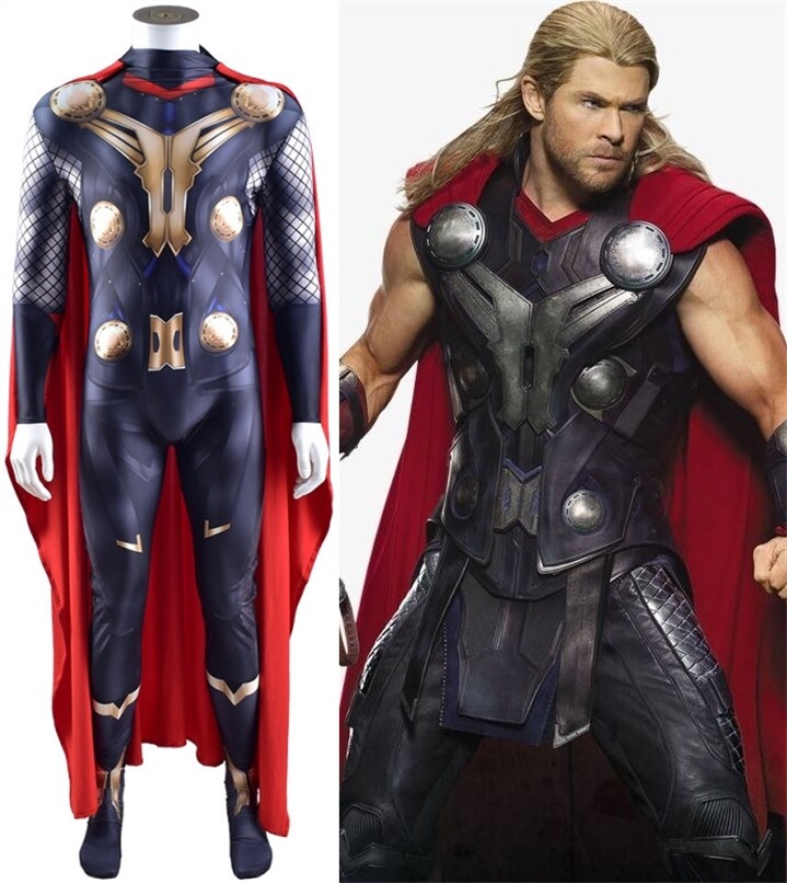 The Avengers Thor Jumpsuit Cosplay Costume Bodysuit For Adult & Kids ...
