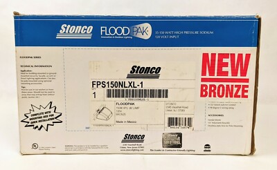NEW STONCO FPS150NLXL-1 - FLOODPACK, SZ1, 150W, 120V OUTDOOR FLOODLIGHT ...