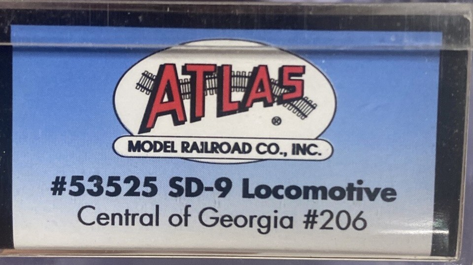 N SCALE 53525 ATLAS DCC Equipped SD9 CENTRAL OF GEORGIA 206 DIESEL ...