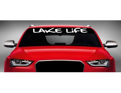 40" Lake Life Car Decal Sticker Windshield Banner Wakeboard Water Ski ...