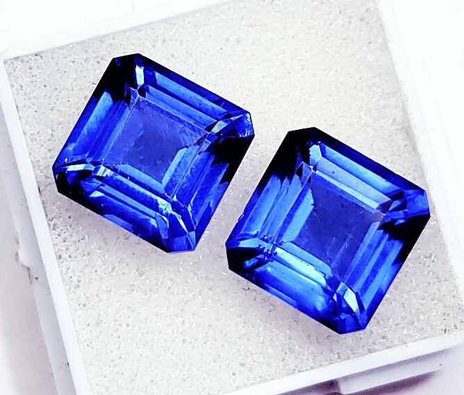 Natural Blue Sapphire Loose Gemstone Square Shape 8 to 10 Ct Certified ...