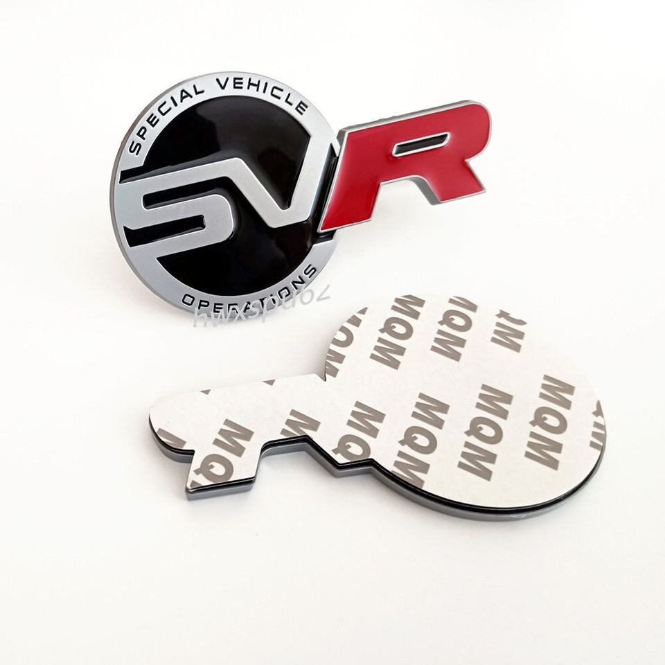 2PCS 3D SVR Special Vehicle Grille Emblem & Rear Badge Trunk Metal ...