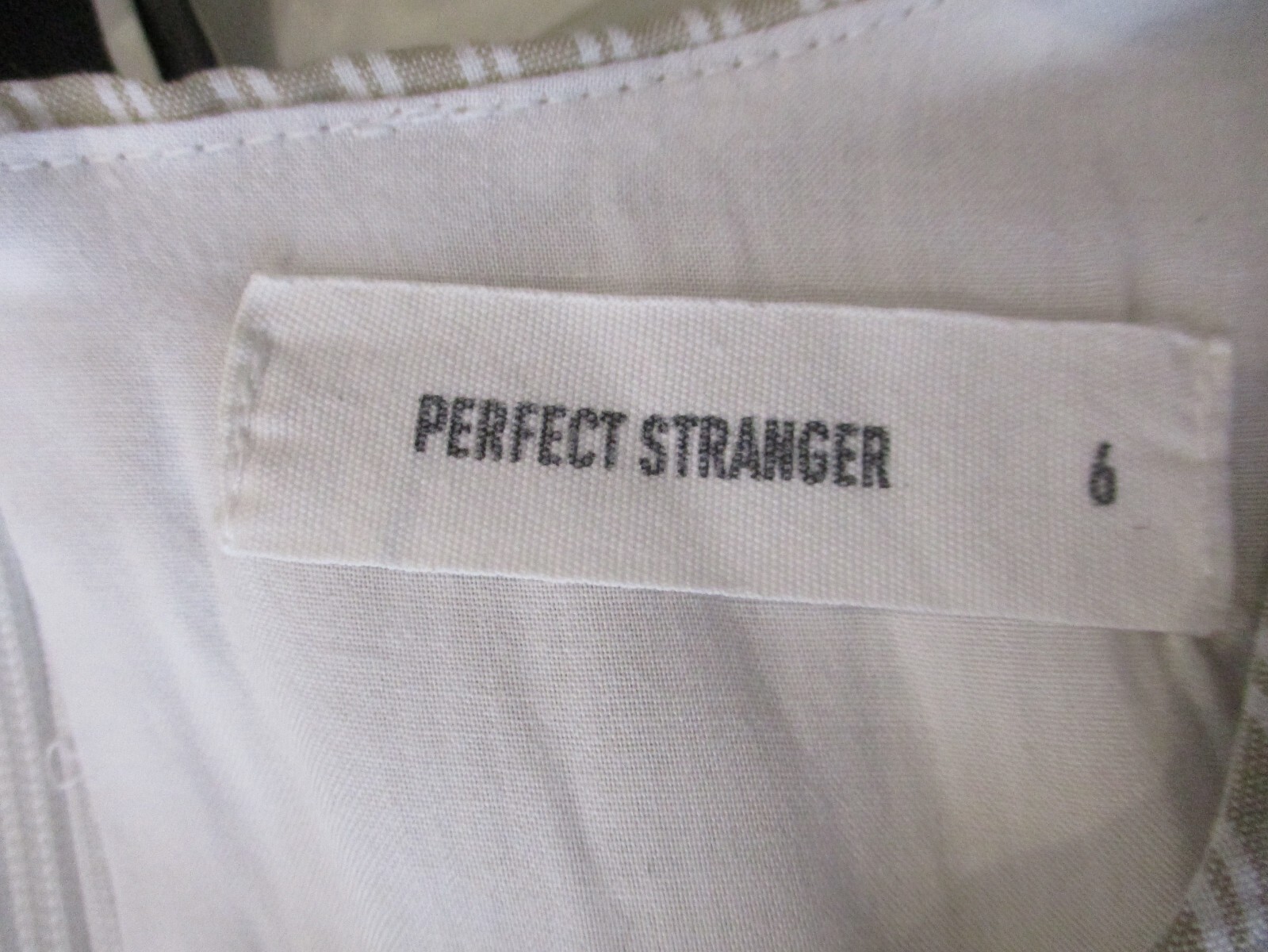 Perfect Stranger womens fit & flare dress beige white stripe 6 cap ...