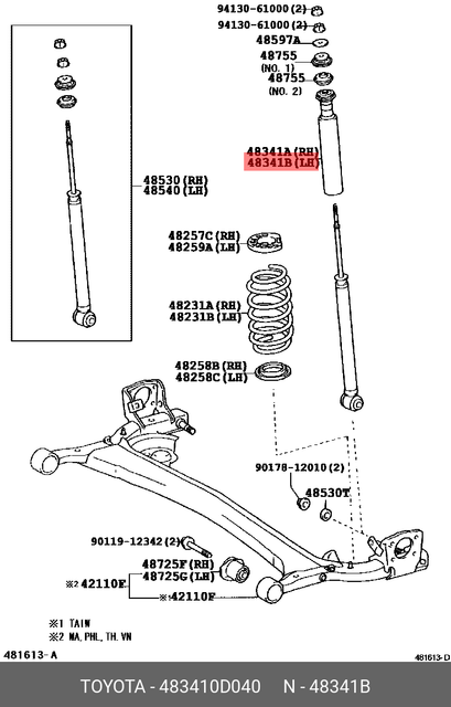 Genuine OE shock absorber buffer 483410D040 for TOYOTA 48341-0D040 ...
