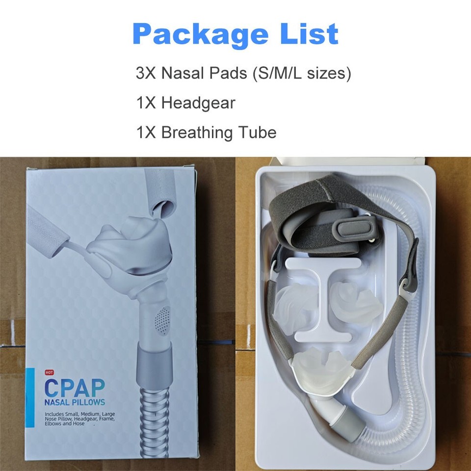 Rescomf CPAP Nasal Pillows Mask with 3 size S/M/L cushions incl ...