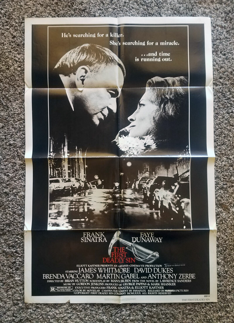 THE FIRST DEADLY SIN Original Movie Poster 1980 FRANK SINATRA Folded | eBay