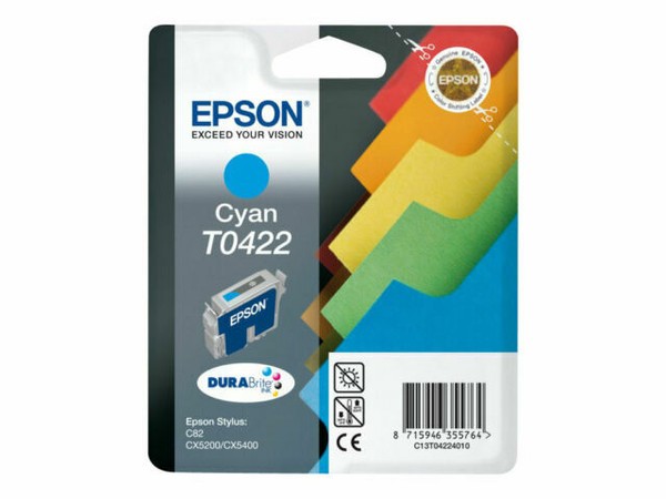 T042220 T0422 Genuine Epson Cyan Ink C82 CX5200 CX5400 * for sale ...