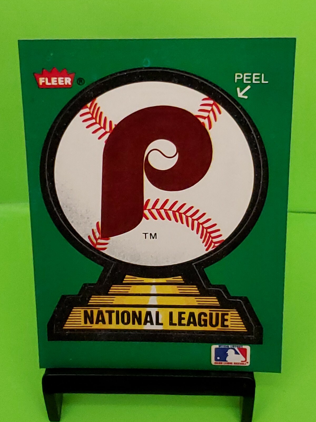 1988 Fleer Baseball Sticker Philadelphia Phillies Veterans Stadium Back ...