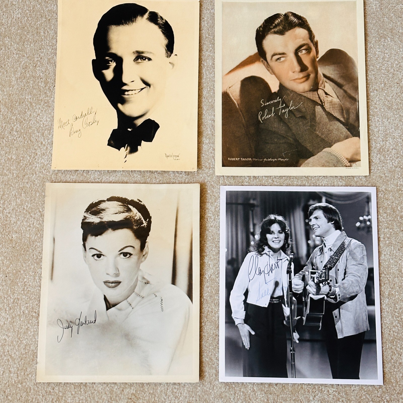Lot of 19 AUTOGRAPHED PORTRAITS Movie Star & Singers Photo Collection ...