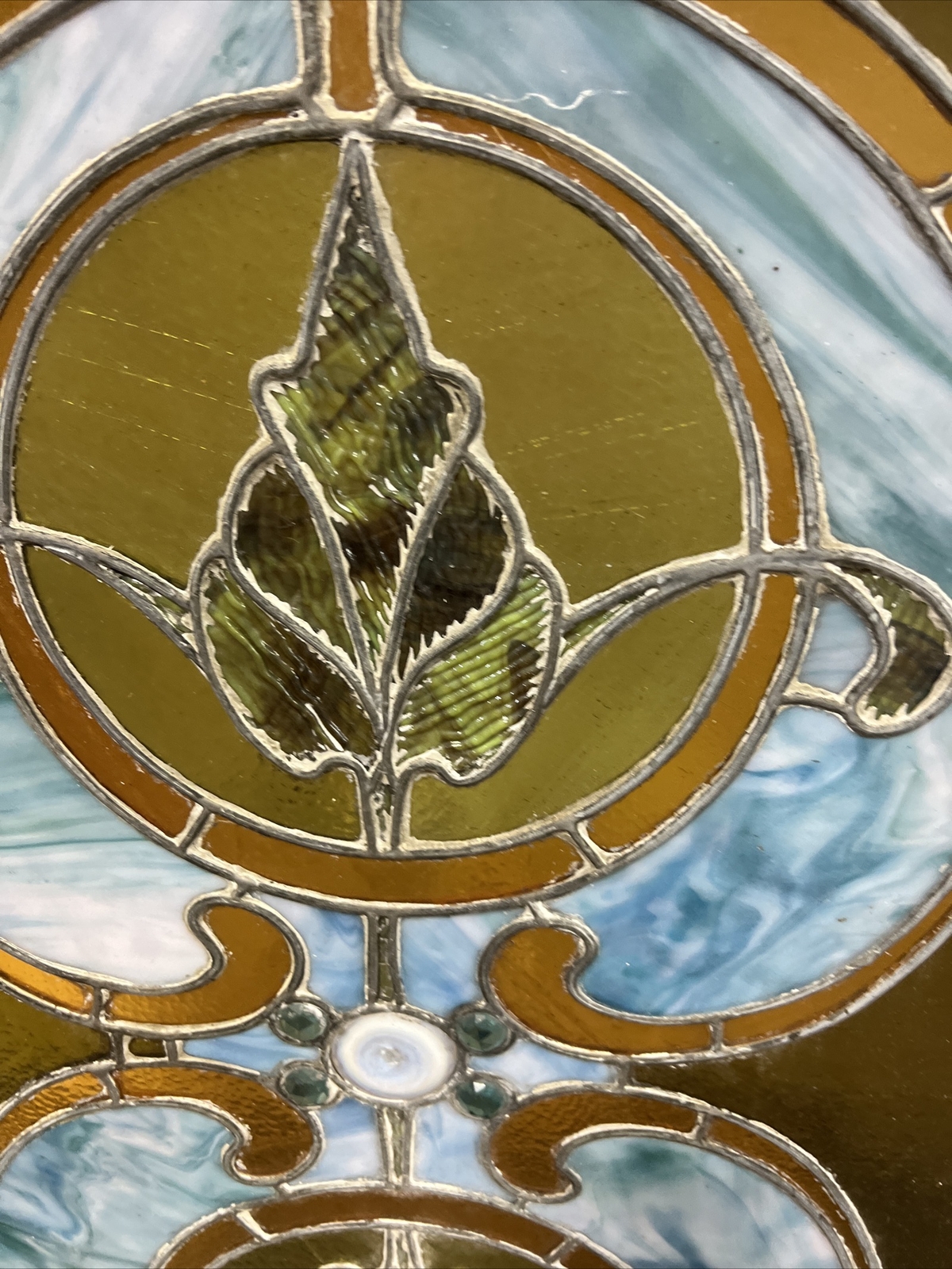 Huge Vintage Hanging Stained Window Panel Colors Church Glass Large Old ...