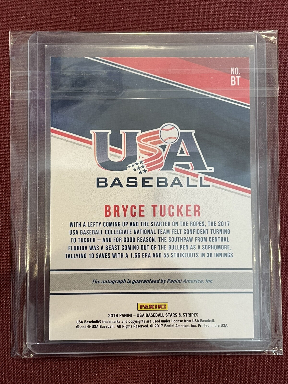 2018 USA Baseball Stars & Stripes CNT Signatures Blue Ink /25 Bryce Tucker Auto | eBay