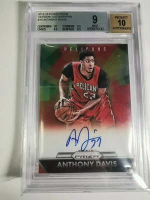 2015-16 PRIZM ANTHONY DAVIS AUTO # VS-AD (112/150) BGS 9 Mint | eBay