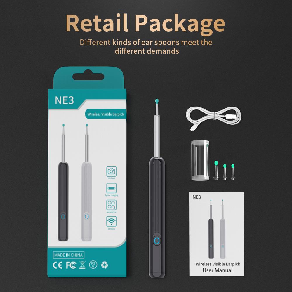 Ne3 Ear Cleaner & Wax Removal High Precision, Camera LED Light Wireless ...