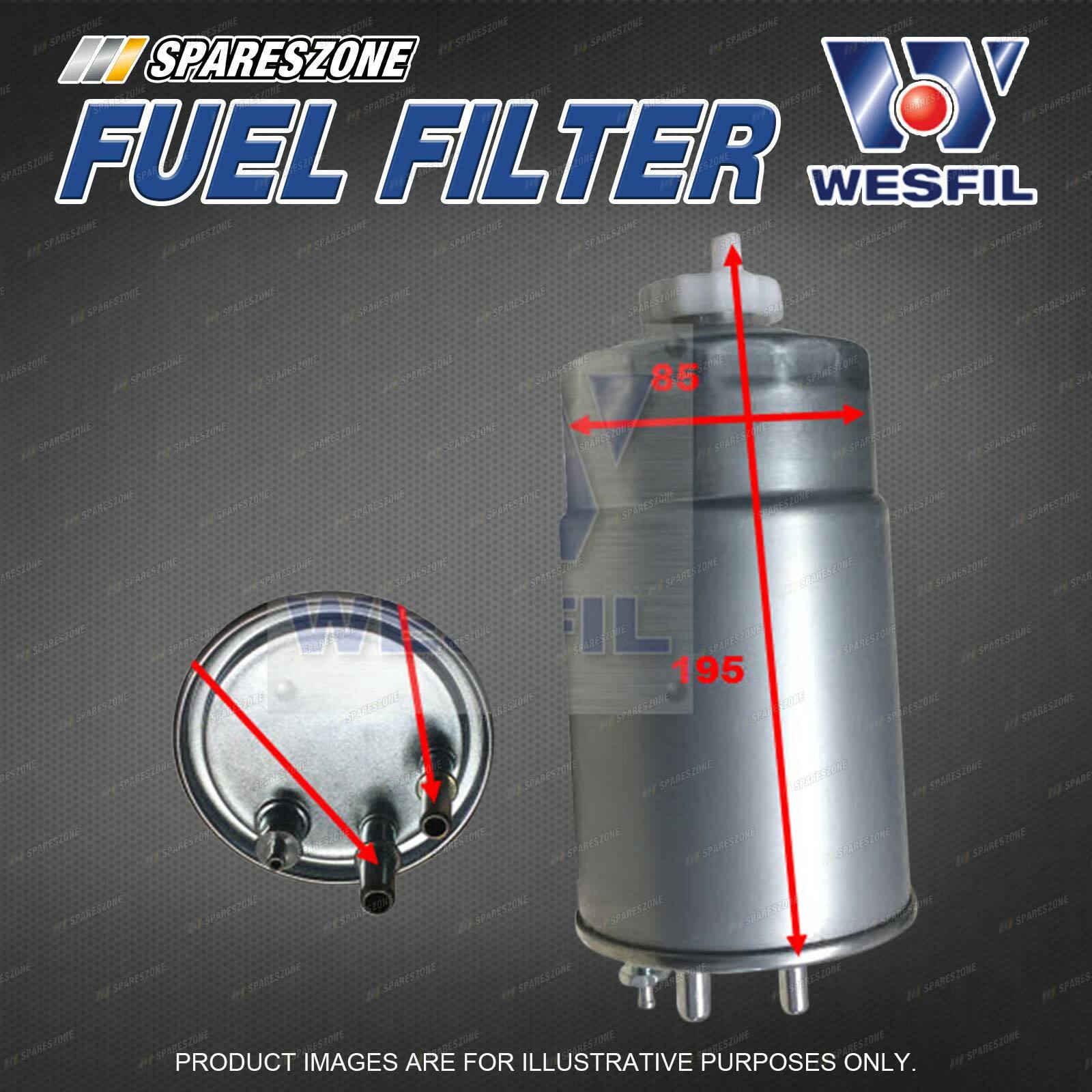 Wesfil Fuel Filter for Fiat Ducato 2007 4Cyl 2.3 3.0 Turbo Diesel 02/12 ...