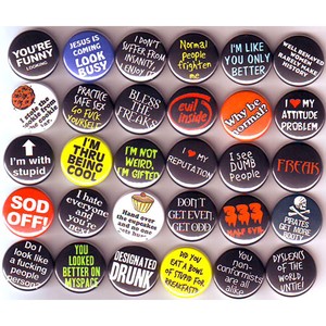 FUNNY SLOGAN BADGES Lot x 30 Buttons Pins Wholesale One Inch 1" | eBay