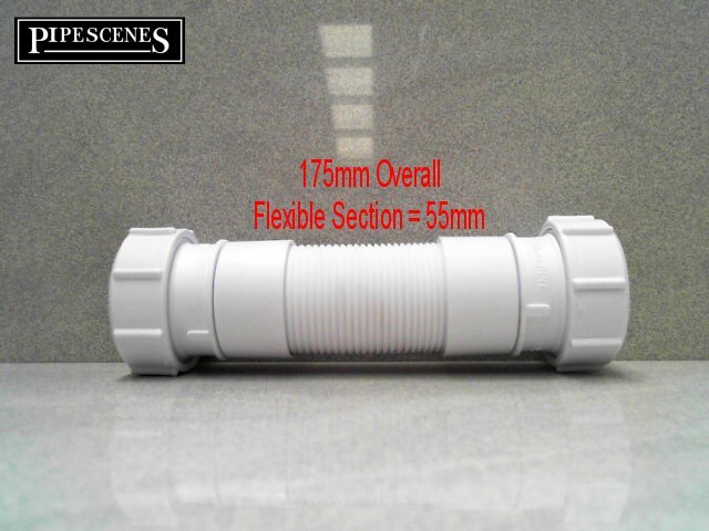 Flexible Waste Pipe Coupling Hose Adjustable for 32mm 34mm 36mm Basin ...