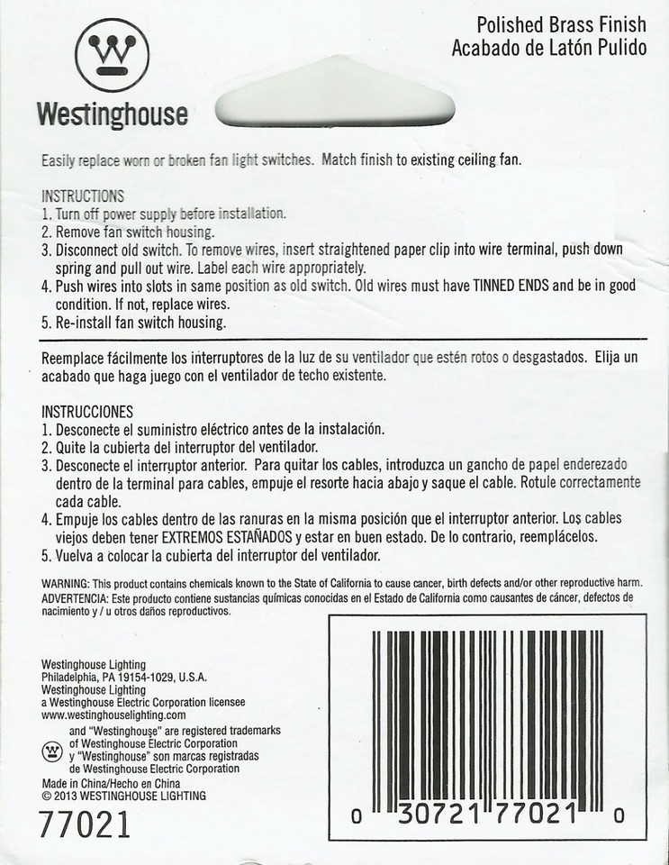 3 speed PULL CHAIN SWITCH w/ Capacitor fan Zing Ear ZE-208S BRASS ...