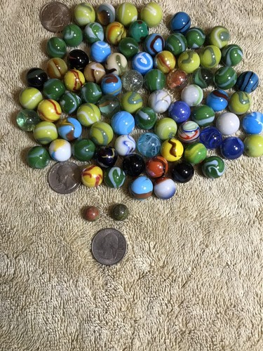 ONE POUND Mixed Lot Marbles/Assorted Colors and Designs | eBay