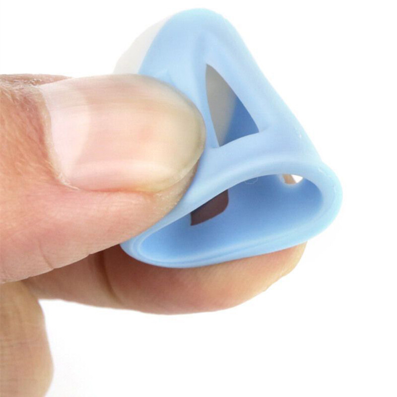 Silicone+Plastic Rubber Thimble Finger protector Finger Cover Guard Cap ...