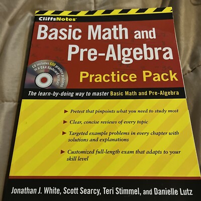 Cliffsnotes Basic Math and Pre-Algebra Practice Pack with CD [With ...