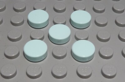 Lego Tile Round Aqua 1x1 5 Pieces | eBay UK