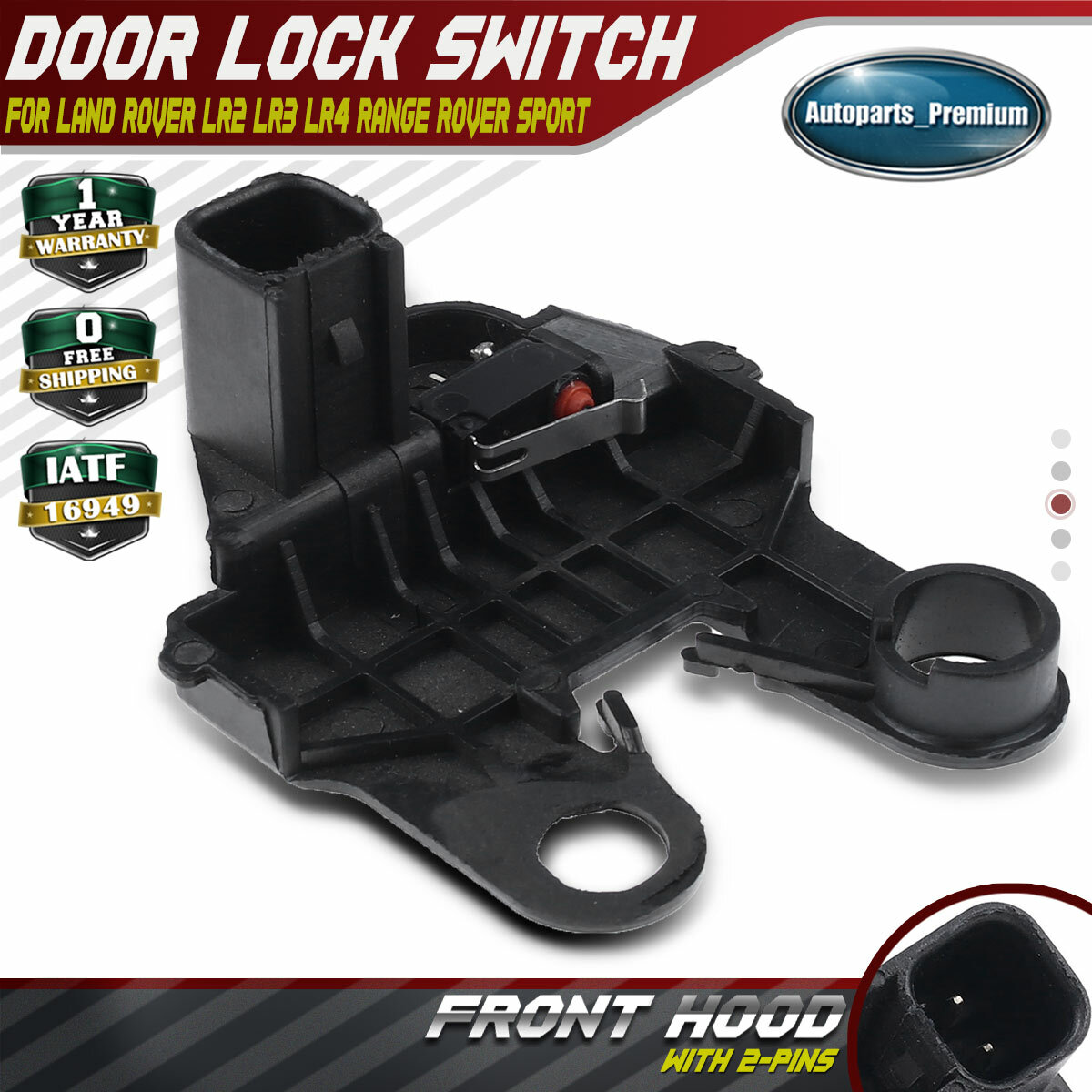 Front Hood Switch Latch w/ Sensor for Land Rover LR2 LR3 LR4 Range ...