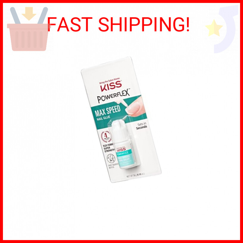 KISS PowerFlex Maximum Speed Nail Glue for Press On Nails, Super ...