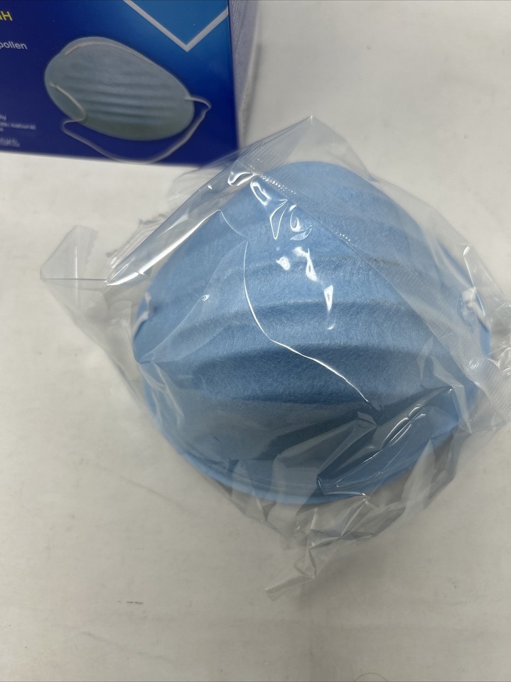 Cone-Style Surgical Face Mask with 1 Band, Blue, box 10 Masks Per Box ...