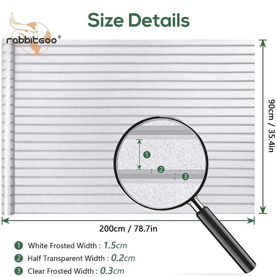 rabbitgoo Blinds Window Film Privacy Self Adhesive Static Cling Glass ...