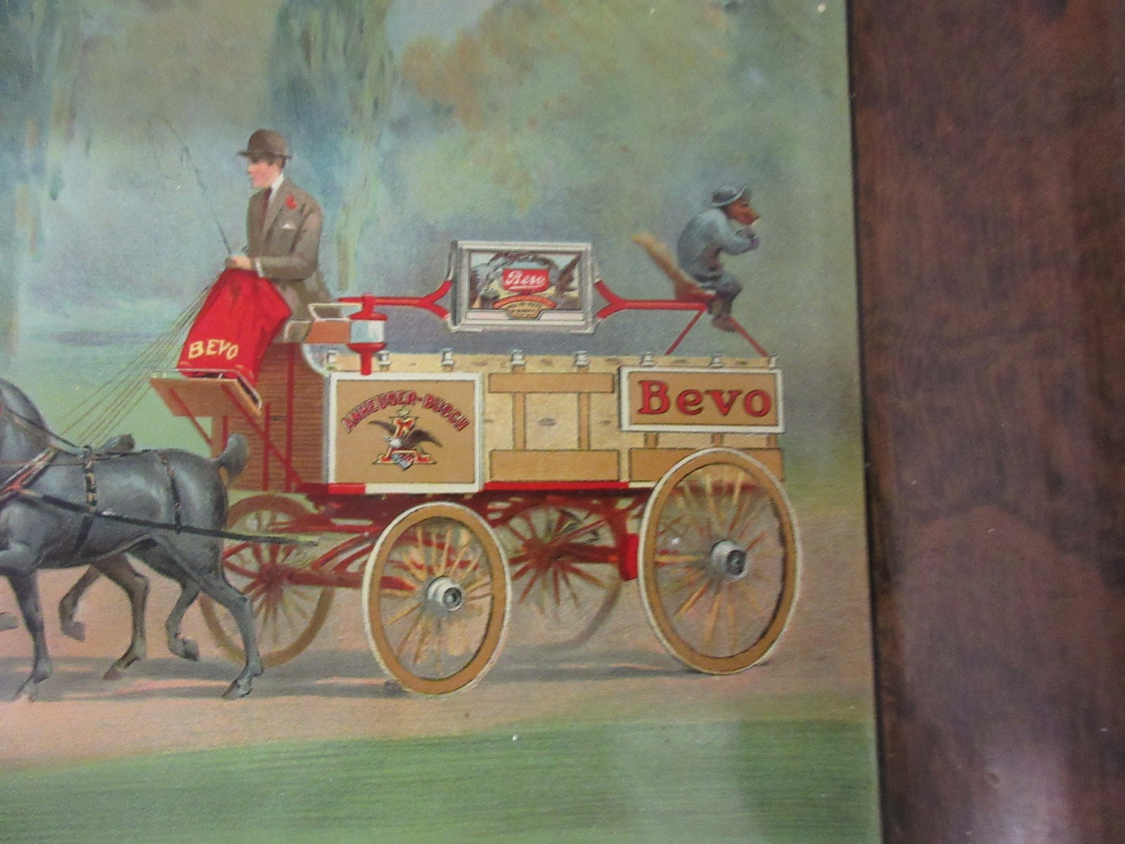 VINTAGE BEVO ANHEUSER-BUSCH ALE BEER TAVERN ADVERTISING SERVING TRAY ...