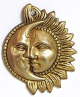 Brass Sun and Moon Wall Hanging Showpiece For Home Office Decor Gold | eBay