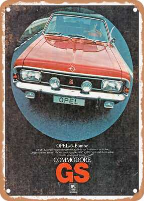 METAL SIGN - 1968 Opel Commodore GS Germany Vintage Ad | eBay