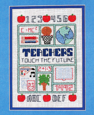 TEACHERS SAMPLER School Subjects Apples Future Magazine Cross Stitch ...
