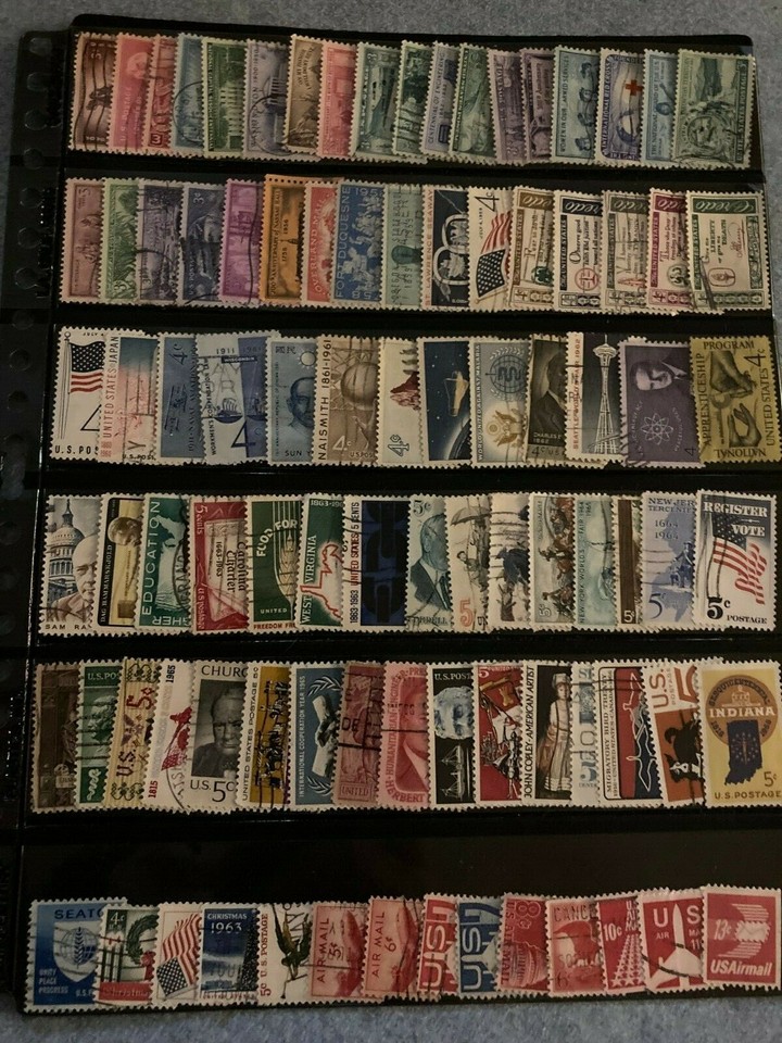 400 used U.S. stamps all different 1800's - 2021. Very Fine. 1 cent to ...