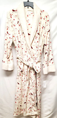 Charter Club Women's Belted Cardinal-Print Robe - Cardinal Size Medium ...
