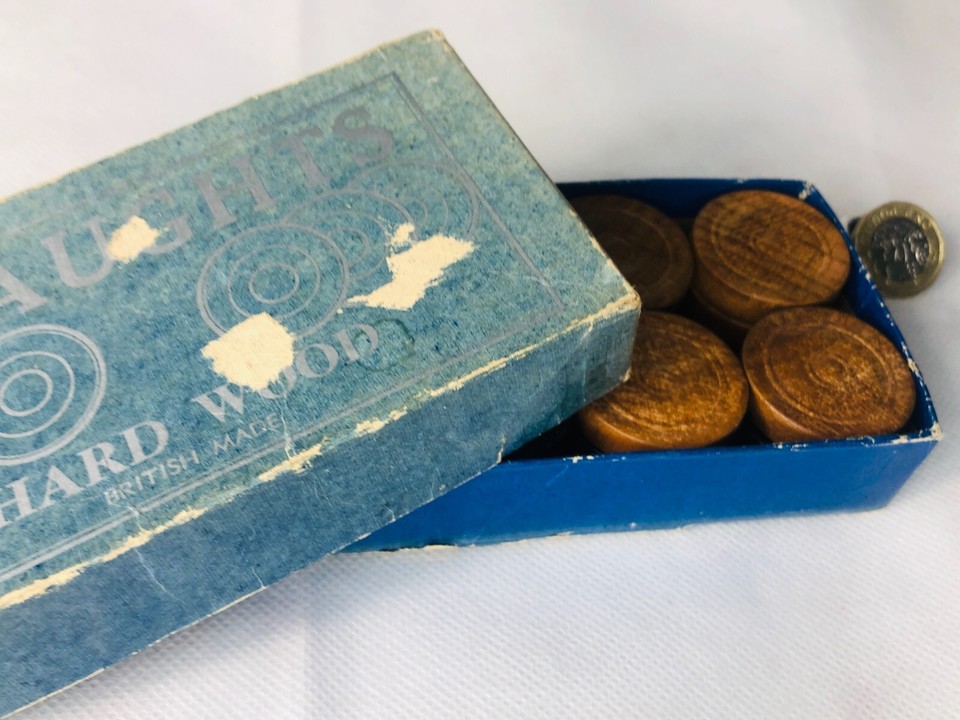 Board Game Draughts Vintage Counters Missing Board Missing 1 Counter ra ...