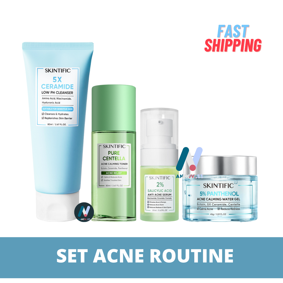 SET 4: SKINTIFIC Acne Anti-Aging 5X Ceramide Salicylic Panthenol Pure ...