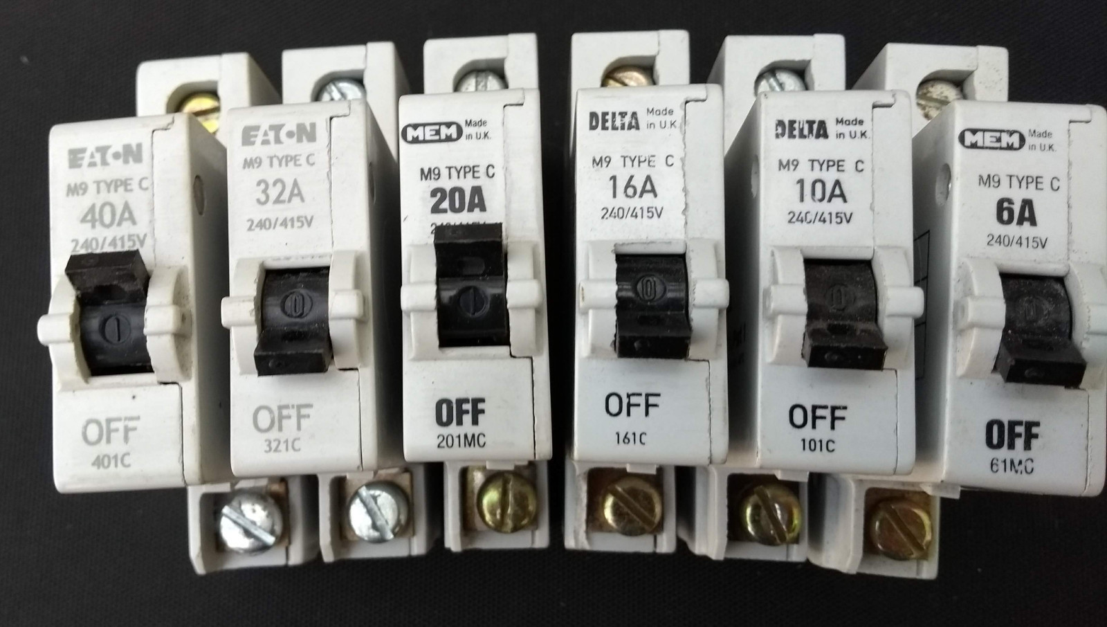 MEM/Eaton Memshield 1 S.P MCB 63A, 50A, 40A, 32A, 20A, 16A, 10A, 6A ...