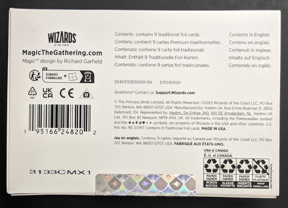 FOIL Princess Bride Secret Lair Magic the Gathering MTG FULL SET New ...