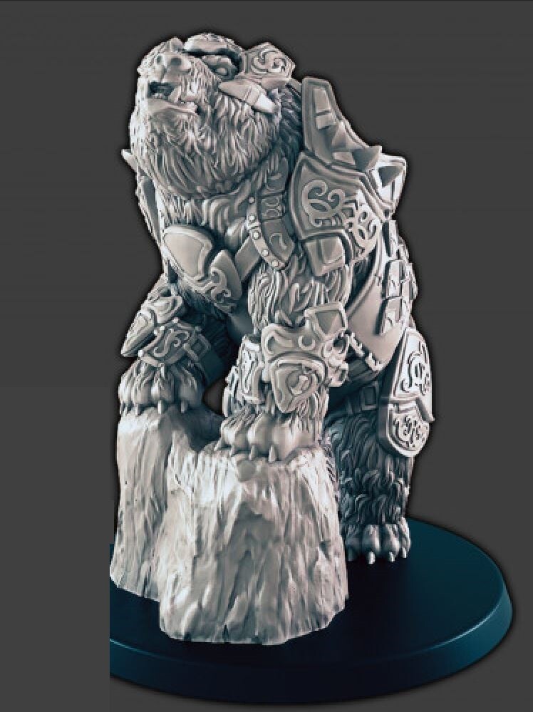 Armored Bears (28mm Scale) 3d printed resin Miniatures for D&D ...