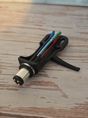 Black Cartridge Turntable Headshell OFC Lead Wire! AUDIO TECHNICA TYPE ...