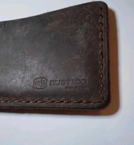 VINTAGE RUSTICO BROWN LEATHER WALLET 4.25"×2.5" | eBay