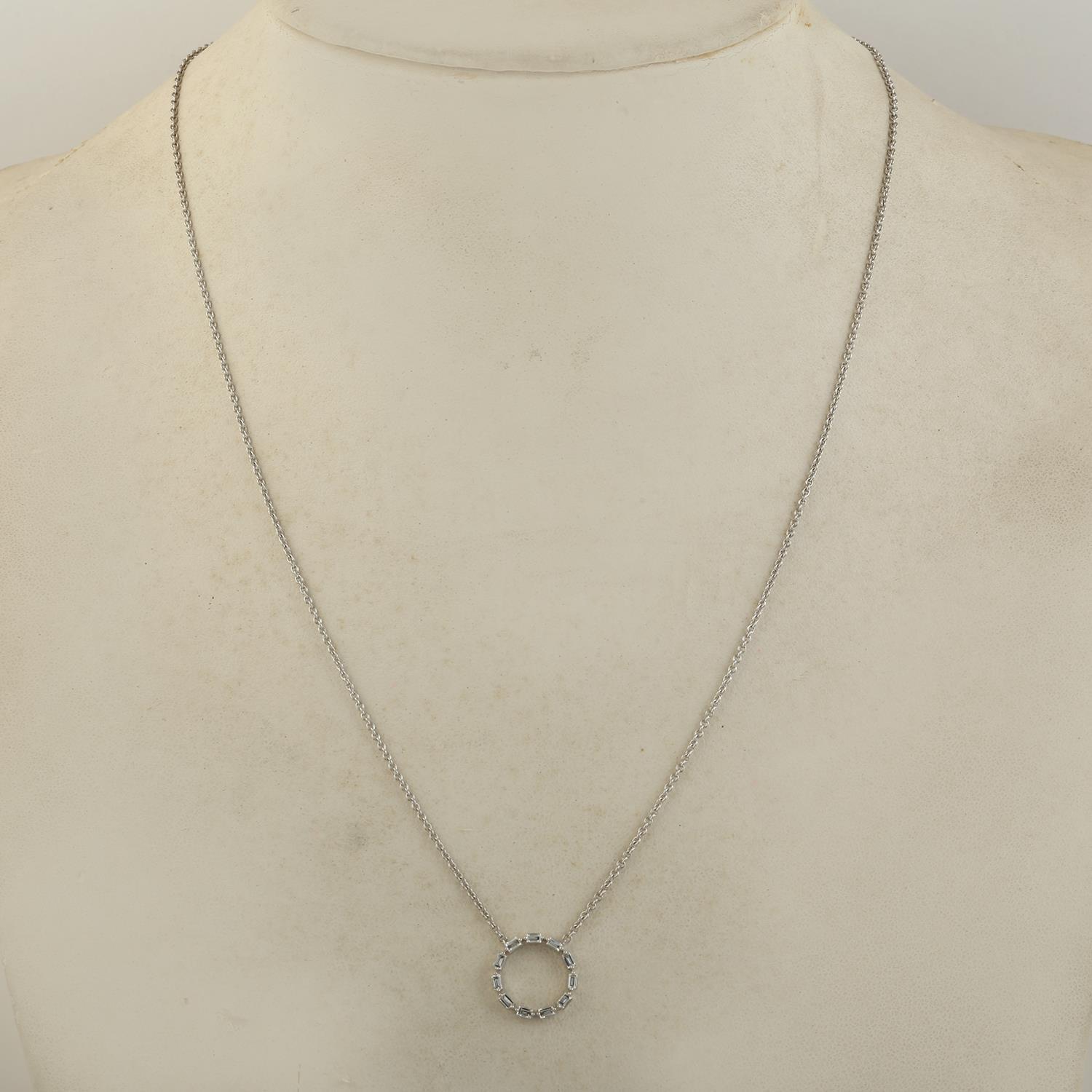 0.23Ct Diamond Round Shape Pendent Princess Necklace 18k White Gold | eBay