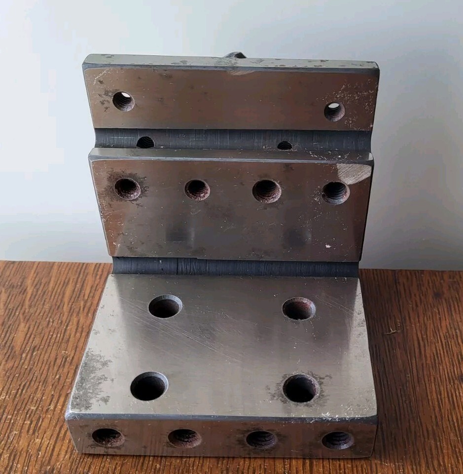 Vintage Machinist Lathe Mill 4" x 4" x 4" Step Angle Block Plate Set Up ...